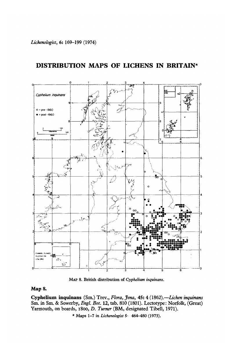 Distribution Maps of Lichens in Britain* | The Lichenologist ...