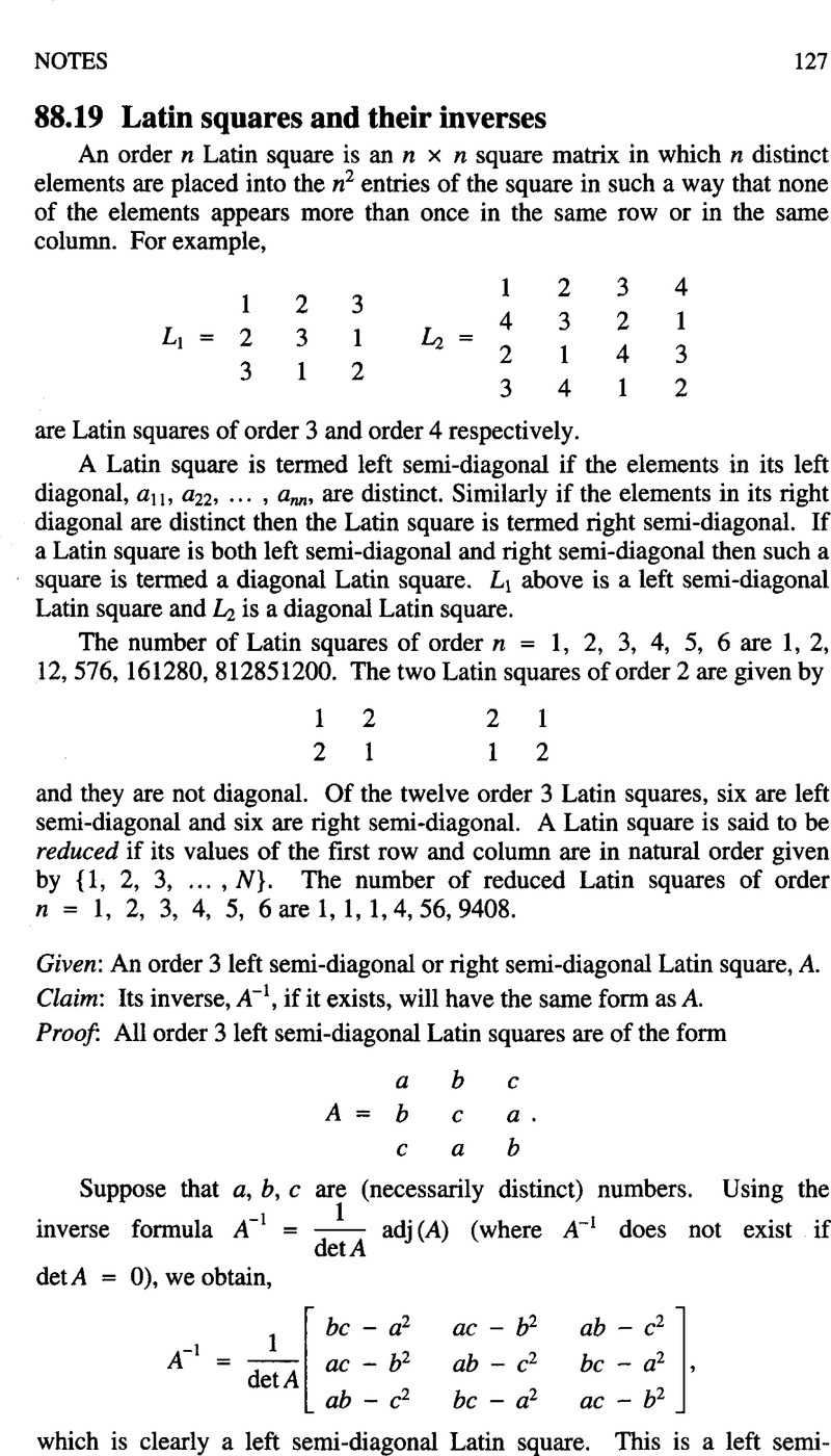 88.19 Latin squares and their inverses | The Mathematical Gazette ...