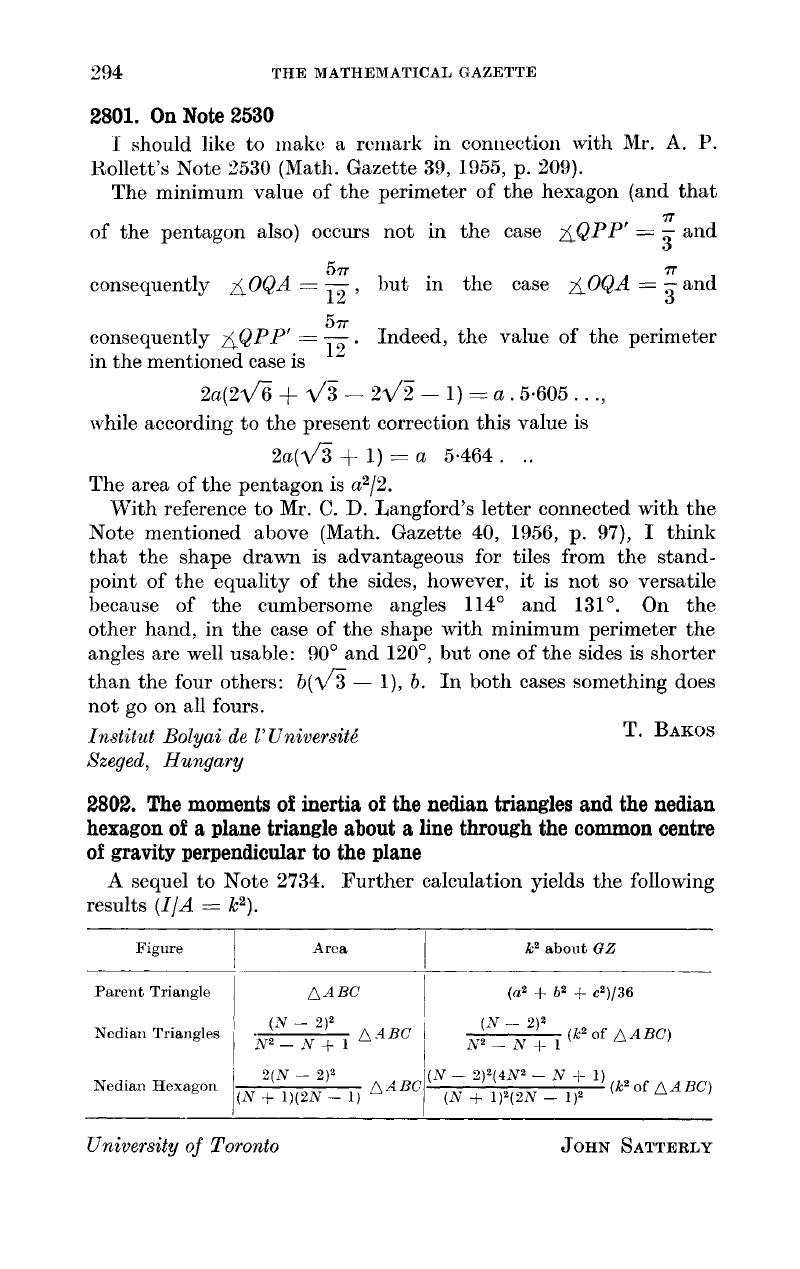 2802. The moments of inertia of the nedian triangles and the nedian ...