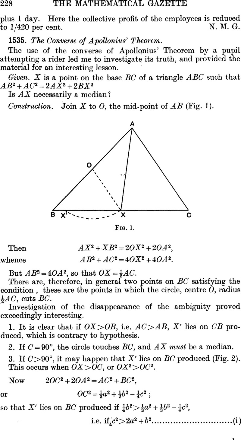 1535. The Converse of Apollonius' Theorem | The Mathematical Gazette ...