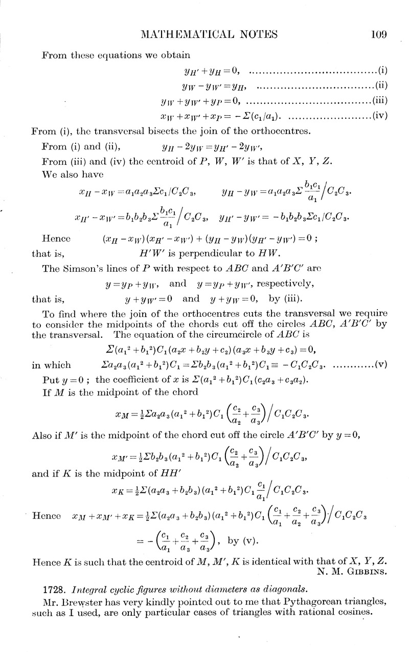 1728. Integral cyclic figures without diameters as diagonals | The ...