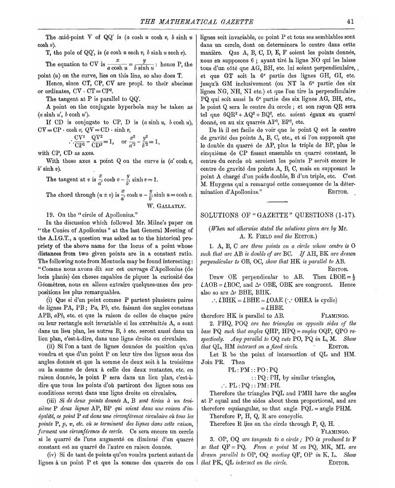19. On the “circle of Apollonius” | The Mathematical Gazette ...
