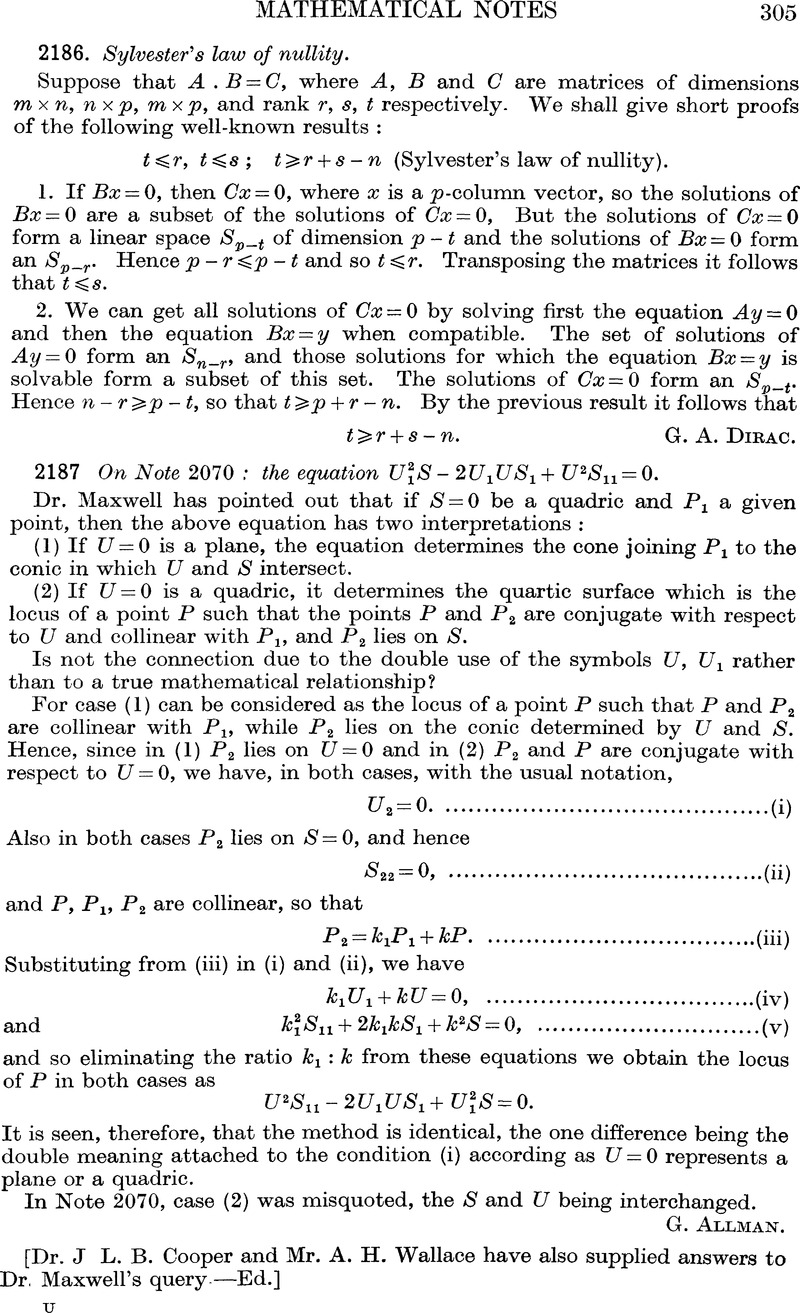 2186. Sylvester's law of nullity | The Mathematical Gazette | Cambridge ...