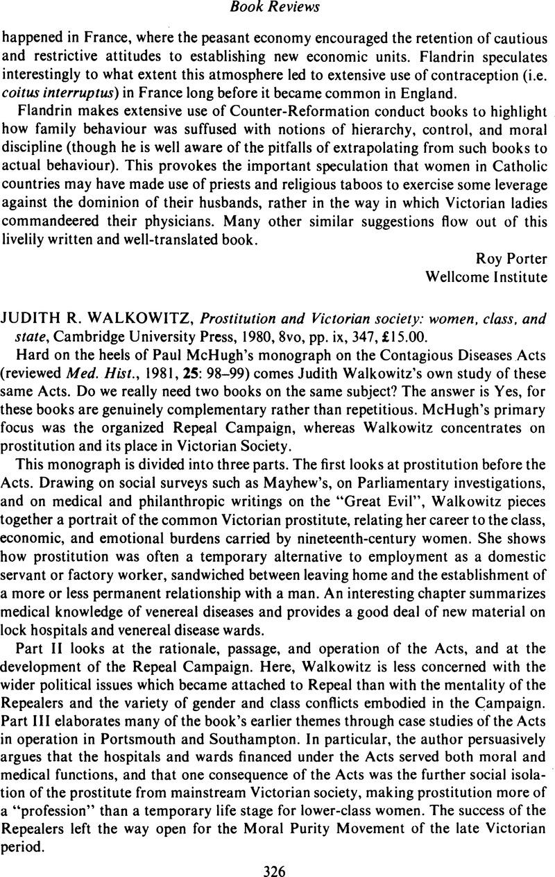 Judith R. Walkowitz, Prostitution and Victorian society: women, class ...