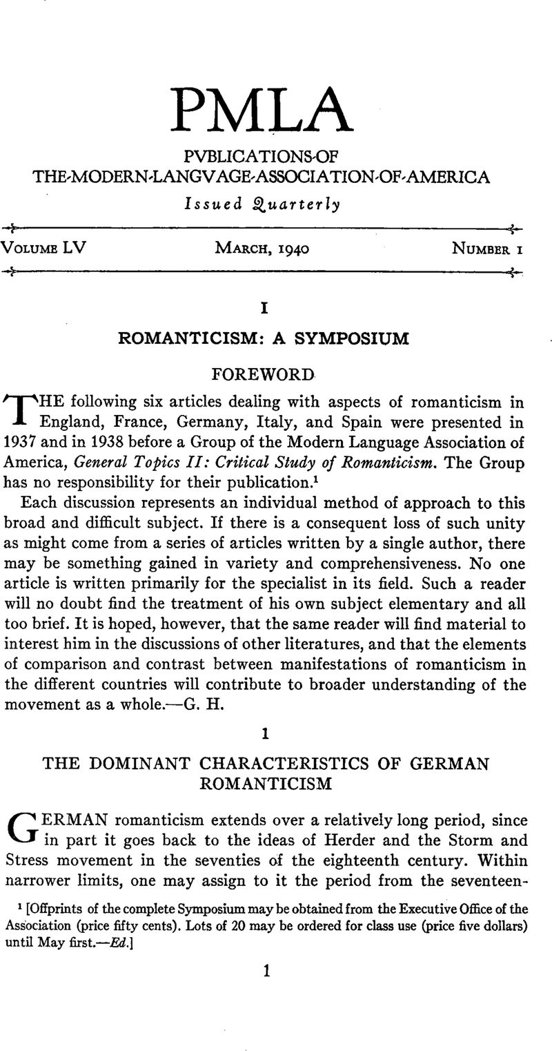 Foreword | PMLA | Cambridge Core