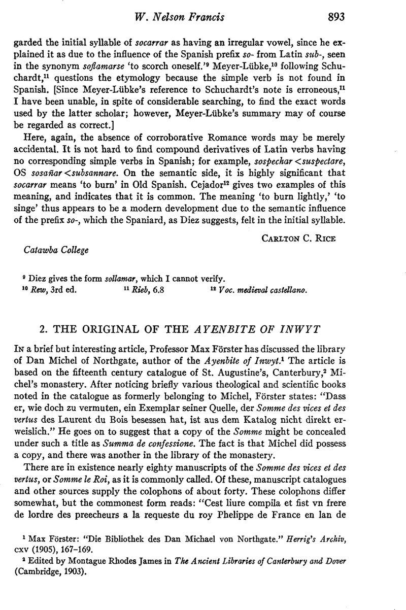 The Original of the Ayenbite of Inwyt | PMLA | Cambridge Core