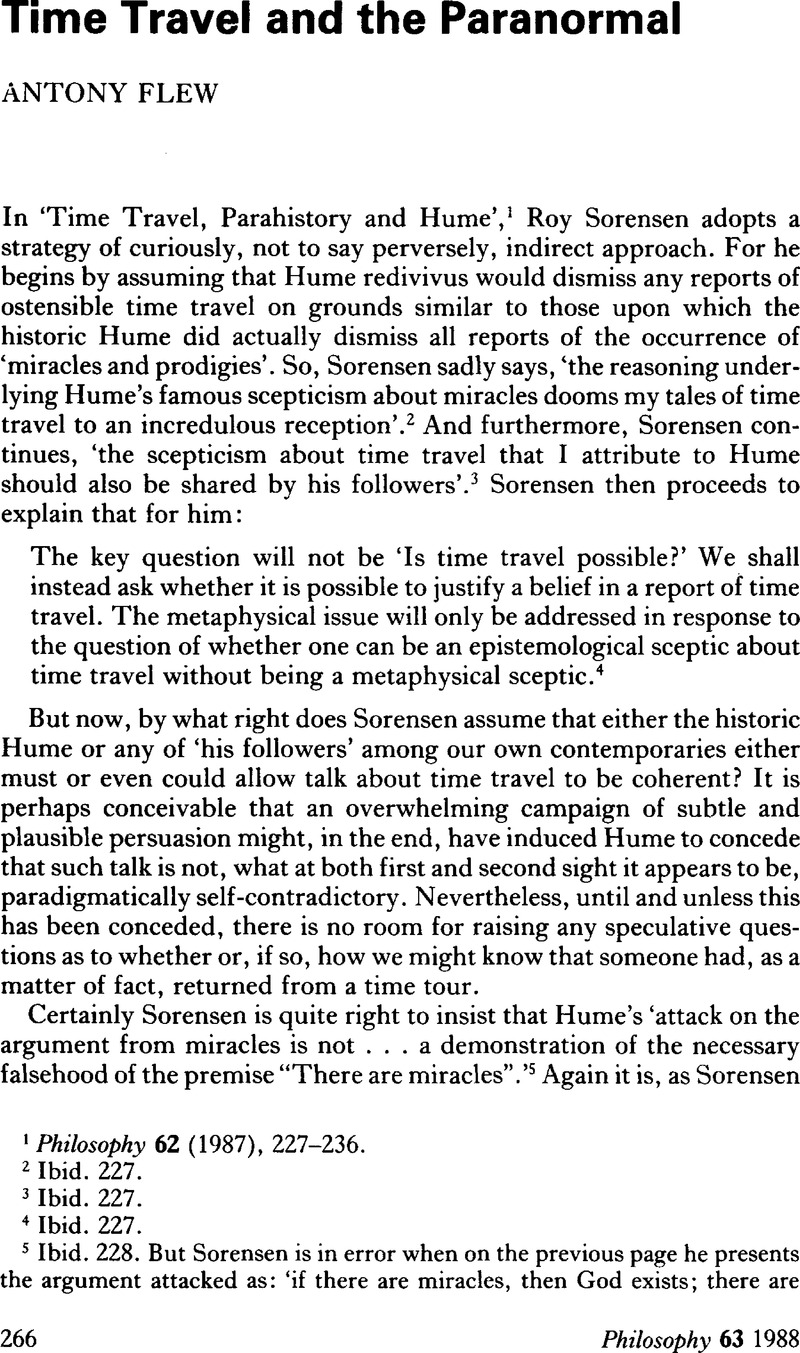Time Travel and the Paranormal | Philosophy | Cambridge Core
