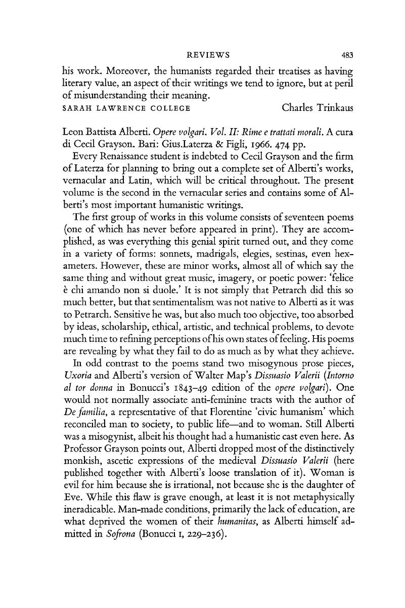 Leon Battista Alberti. Opere volgari. Vol. II: Rime e trattati morali ...