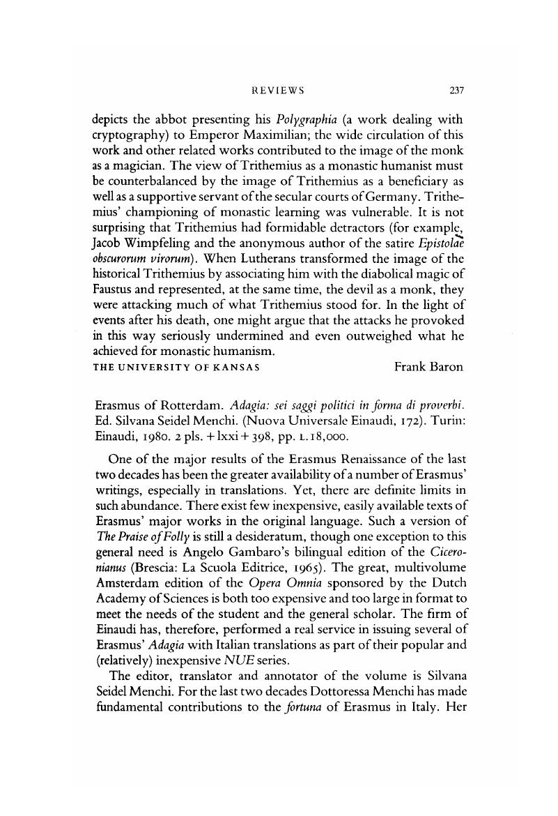 Erasmus of Rotterdam. Adagia: sei saggi politici in forma di proverbi ...