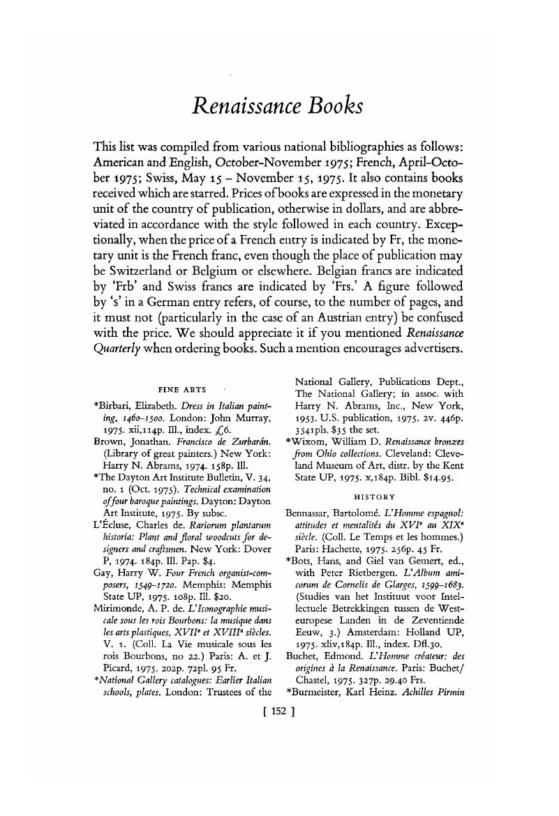 Renaissance Books | Renaissance Quarterly | Cambridge Core