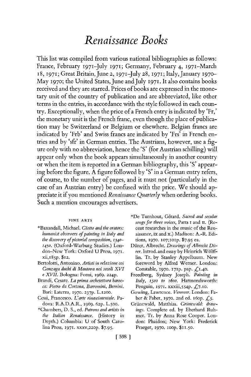 Renaissance Books | Renaissance Quarterly | Cambridge Core