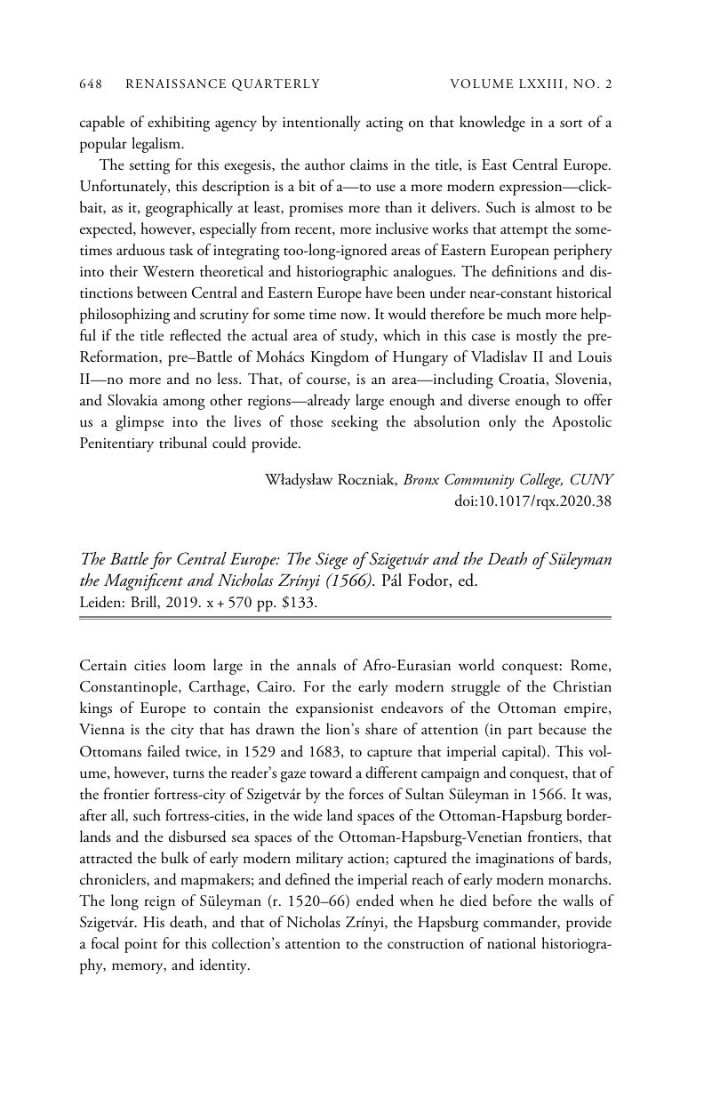 The Battle for Central Europe: The Siege of Szigetvár and the Death of ...