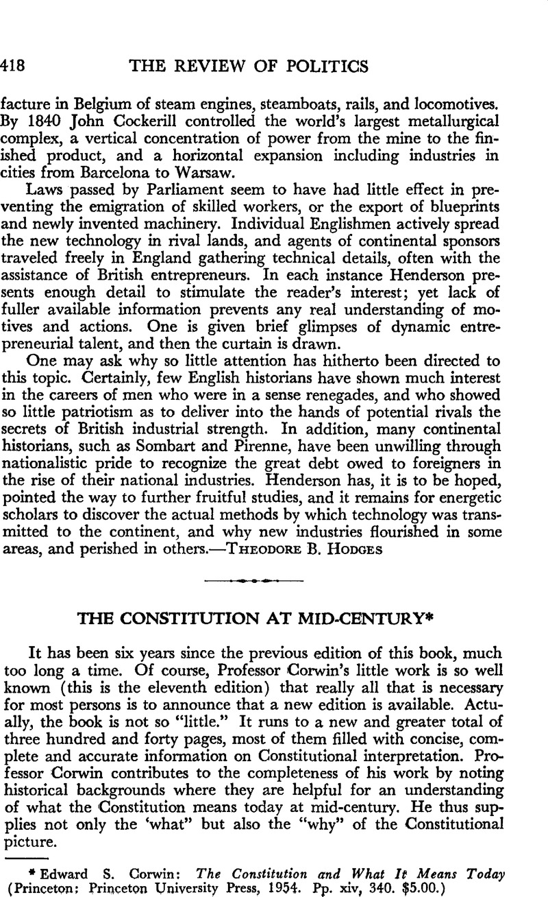 The Constitution at Mid-Century - * Edward S. Corwin: The Constitution ...