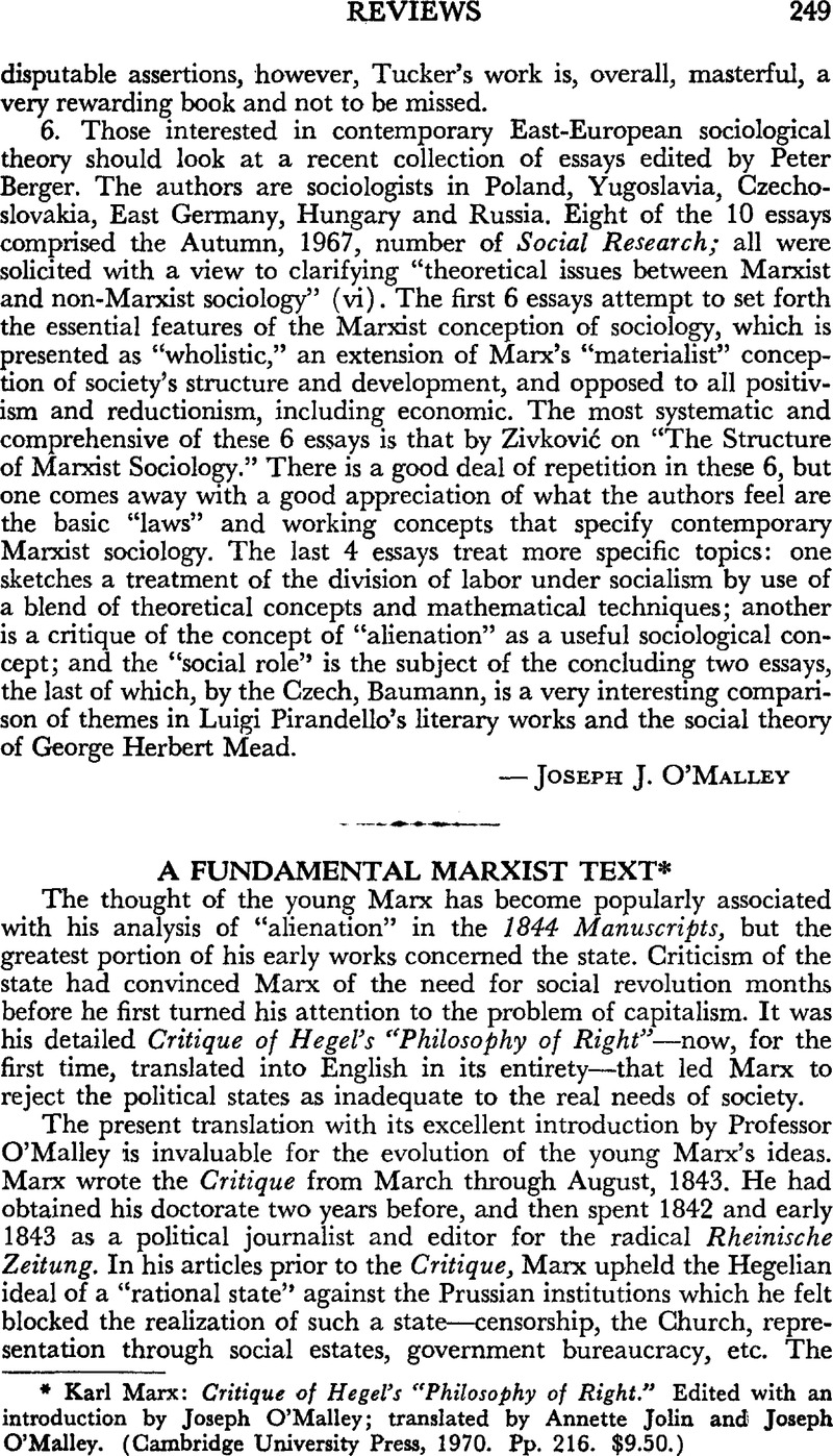 A Fundamental Marxist Text - Karl Marx: Critique of Hegel's “Philosophy ...