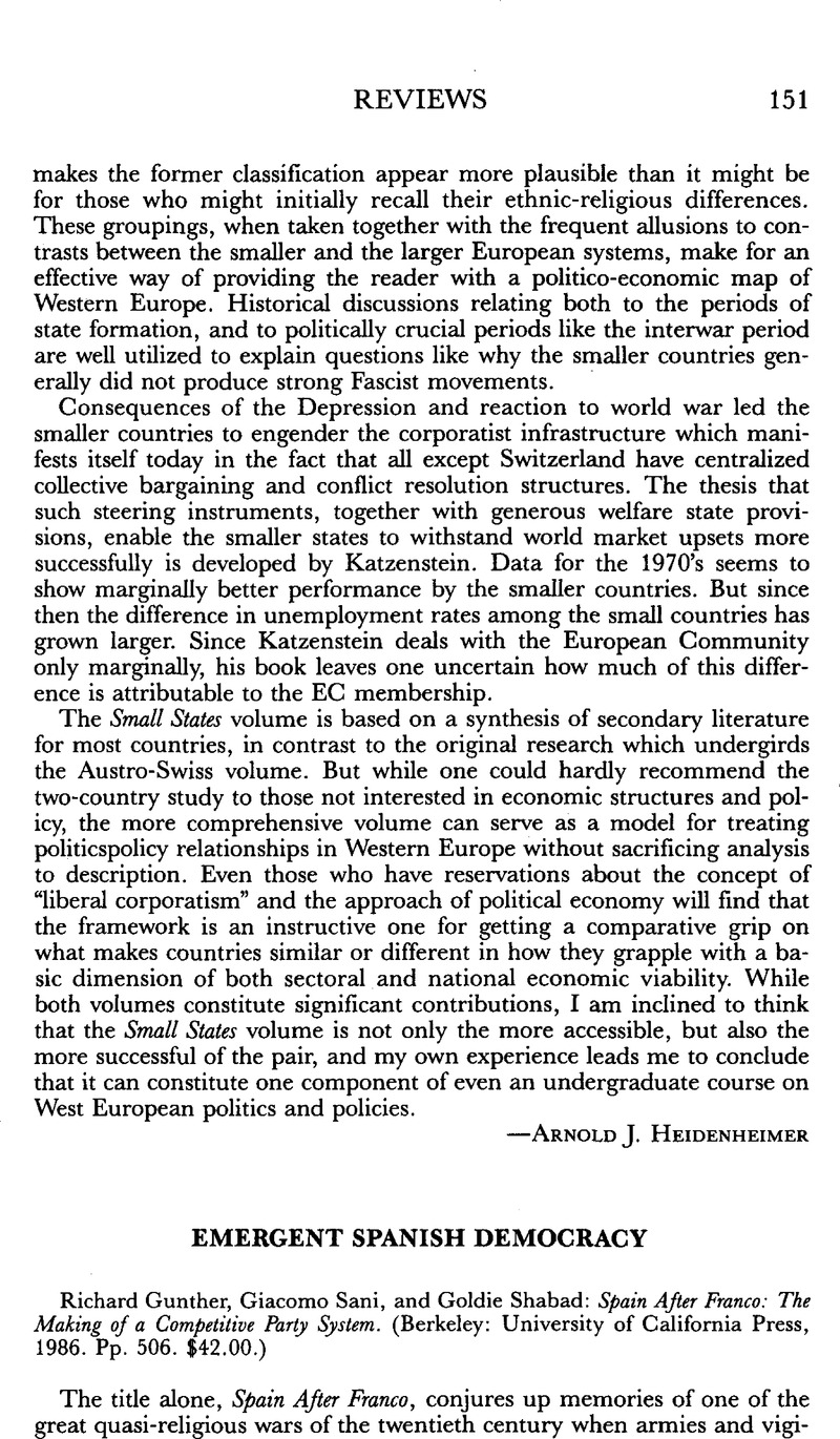 Emergent Spanish Democracy - Richard Gunther, Giacomo Sani, and Goldie ...