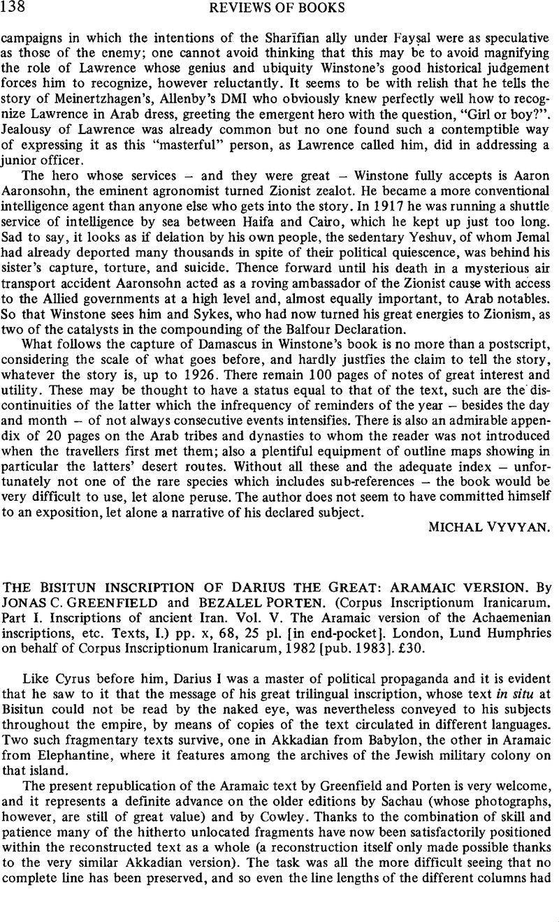 The Bisitun Inscription of Darius the Great: Aramaic Version. By Jonas ...