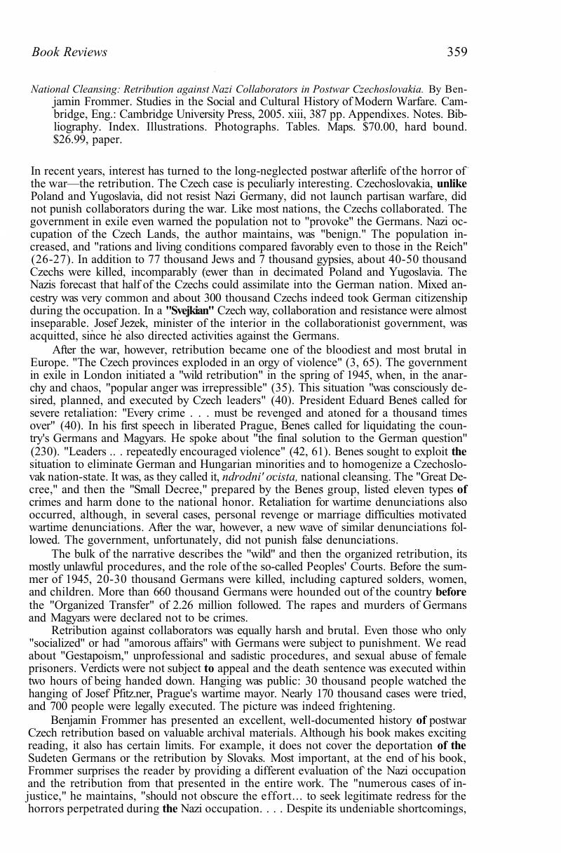 National Cleansing: Retribution against Nazi Collaborators in Postwar ...