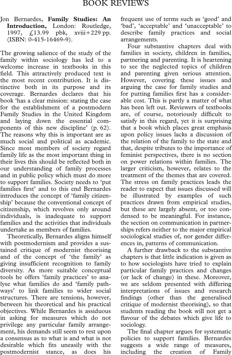 Nira Yuval-Davis, Gender and Nation, London: Sage, 1997, £35.00 (£12.95 ...