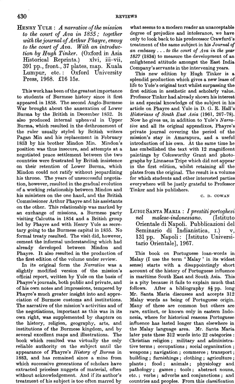 Henry Yule: A narrative of the mission to the court of Ava in 1855 ...