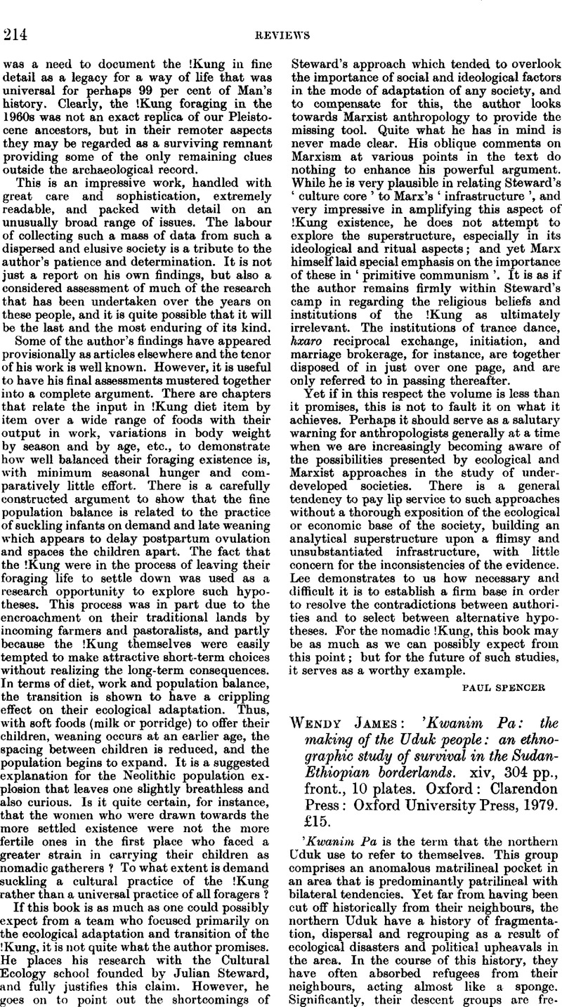 Wendy James: 'Kwanim Pa: the making of the Uduk, people: an ethno ...