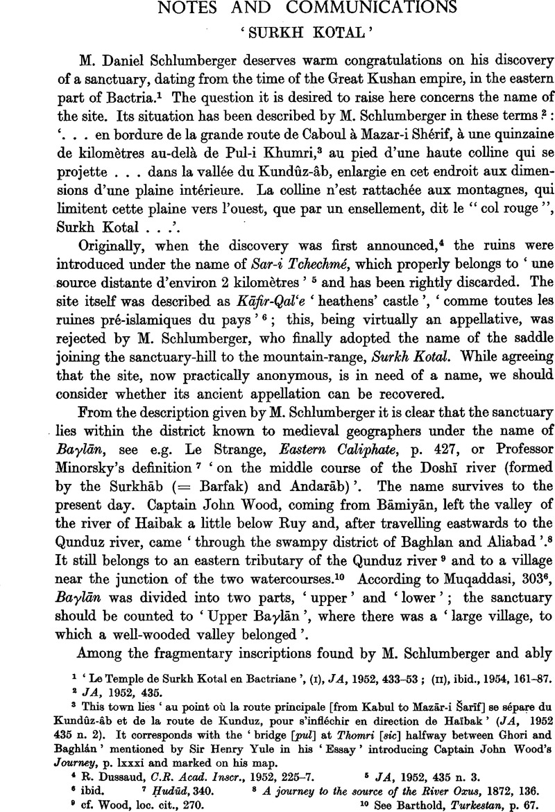 ‘Surkh Kotal’ | Bulletin of SOAS | Cambridge Core