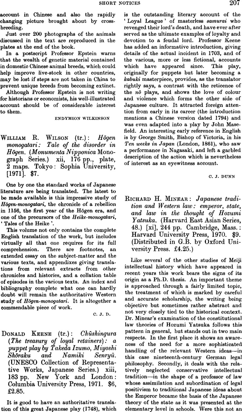 Richard H. Minear: Japanese tradition and Western law: emperor, state ...