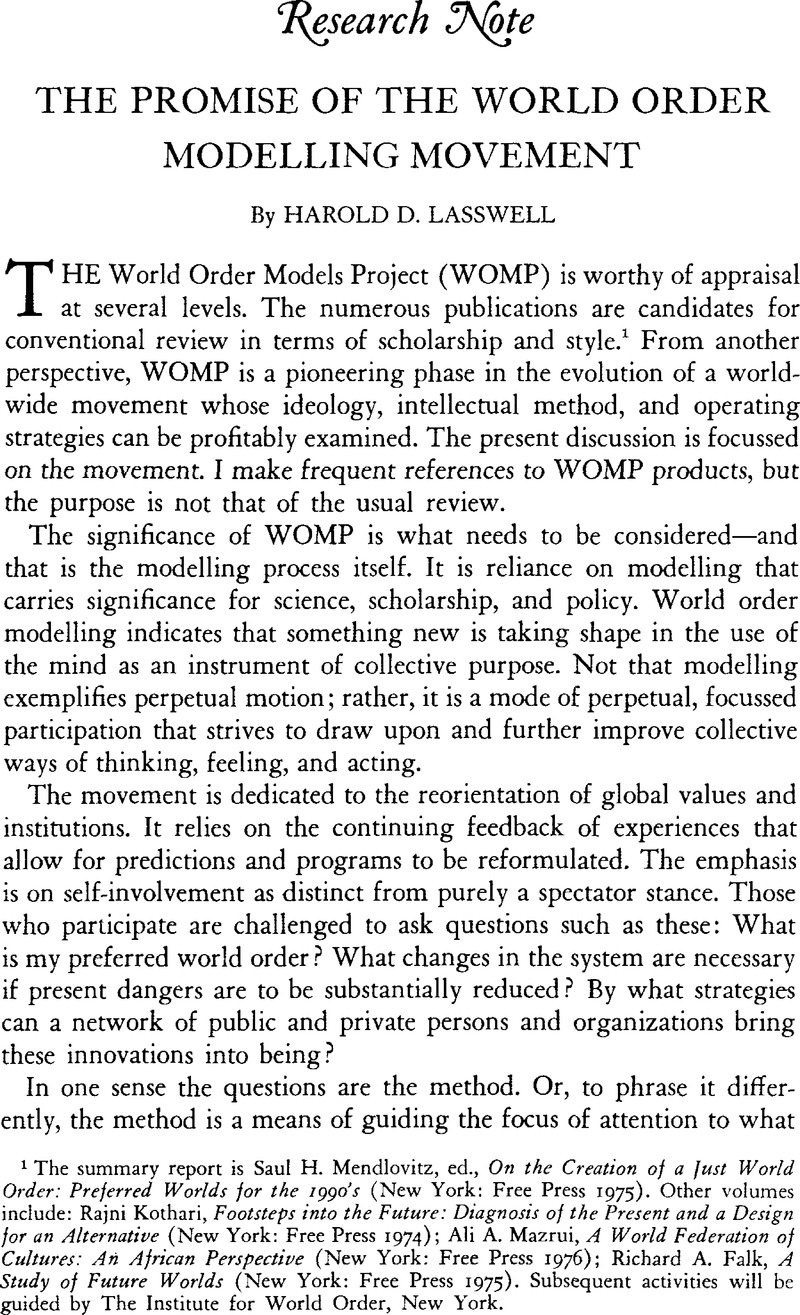 The Promise of the World Order Modelling Movement | World Politics ...