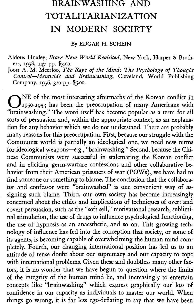 Brainwashing and Totalitarianization in Modern Society | World Politics ...