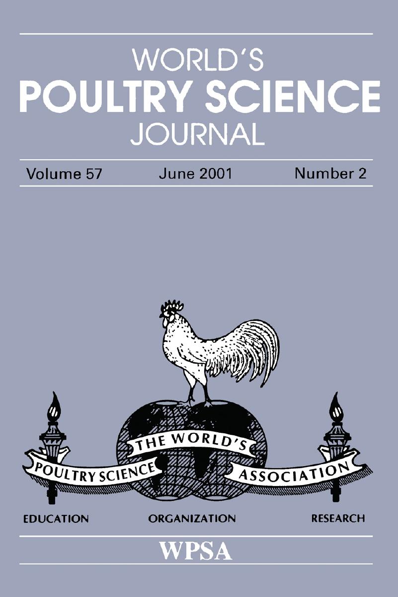 WPS volume 57 issue 2 Cover and Front matter | World's Poultry Science ...