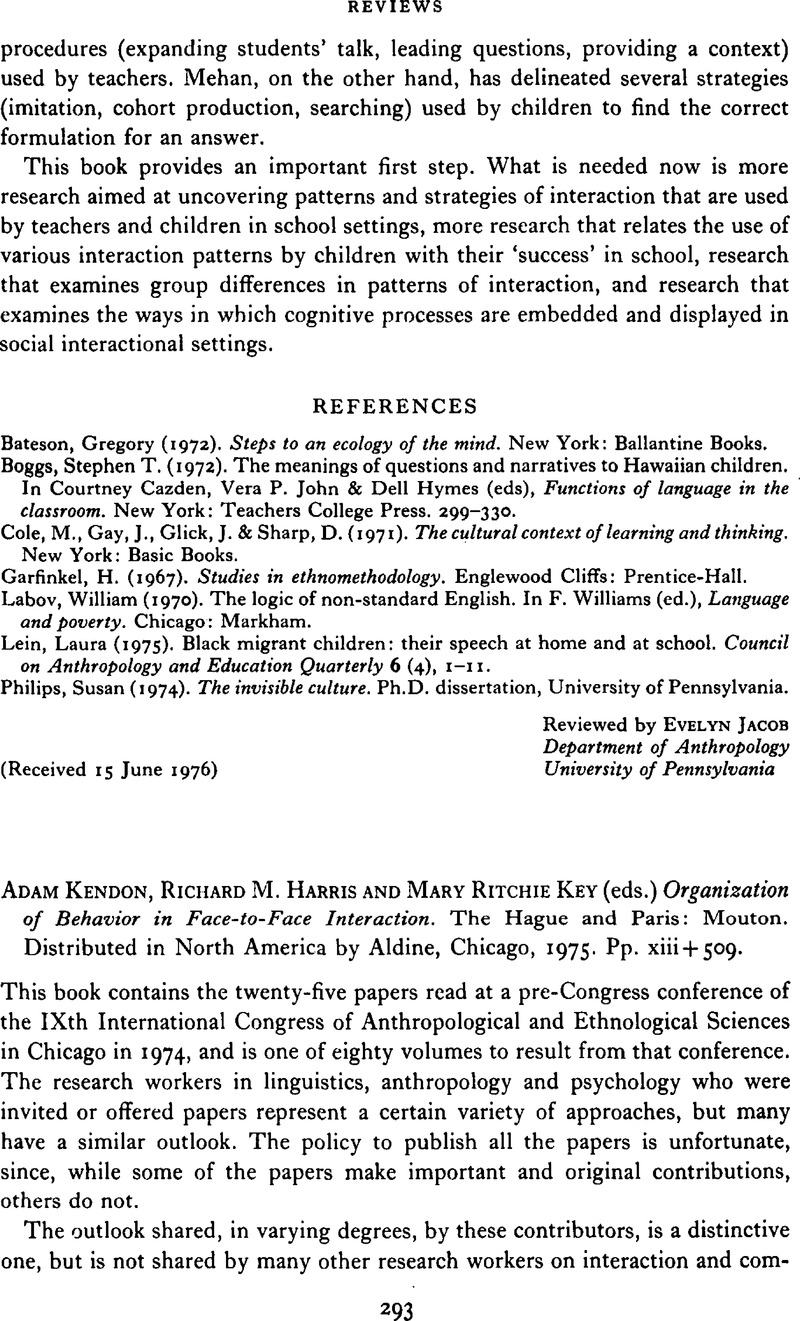 Adam Kendon, Richard M. Harris, and Mary Ritchie Key, (eds ...