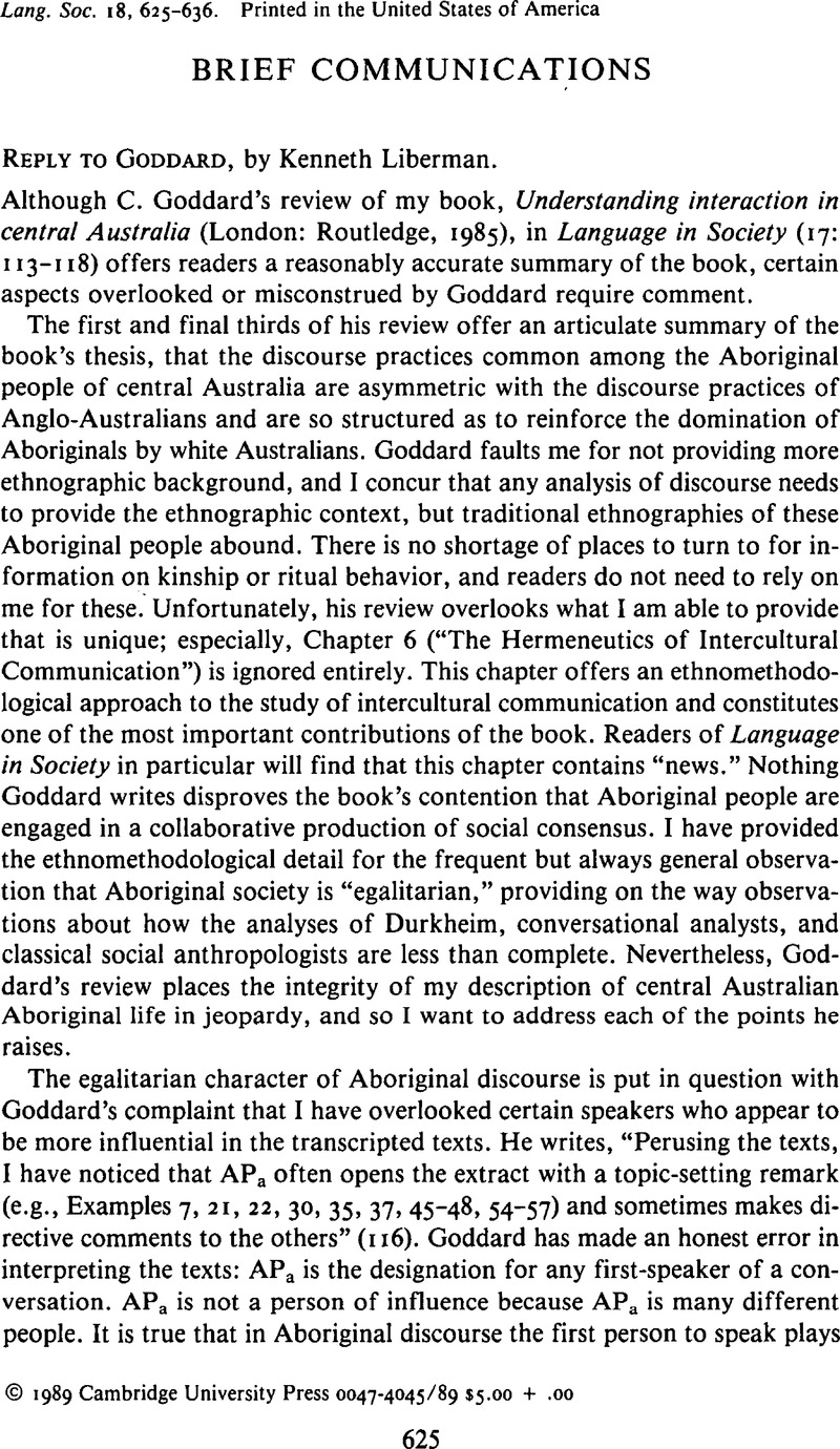 Brief communications | Language in Society | Cambridge Core
