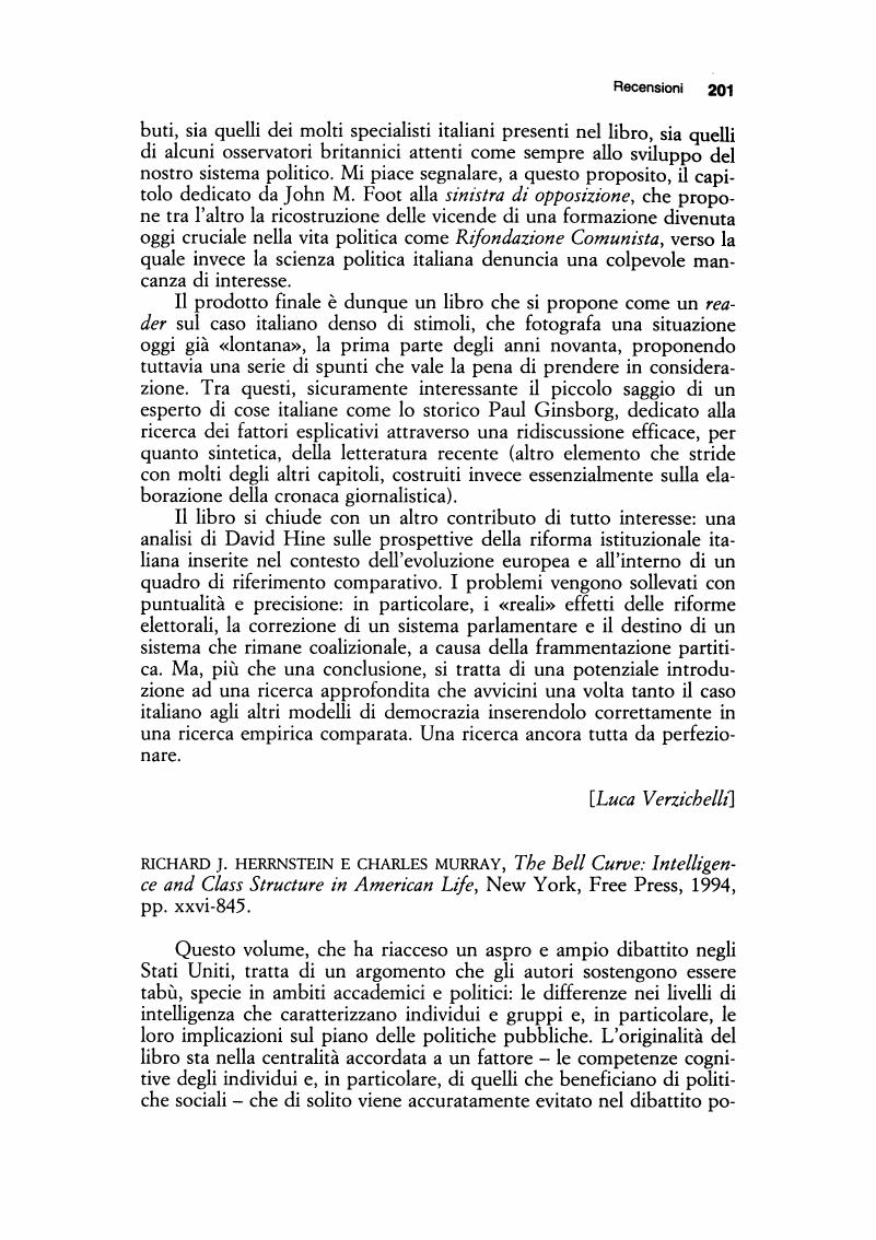Richard J. Herrnstein e Charles Murray, The Bell Curve: Intelligence ...