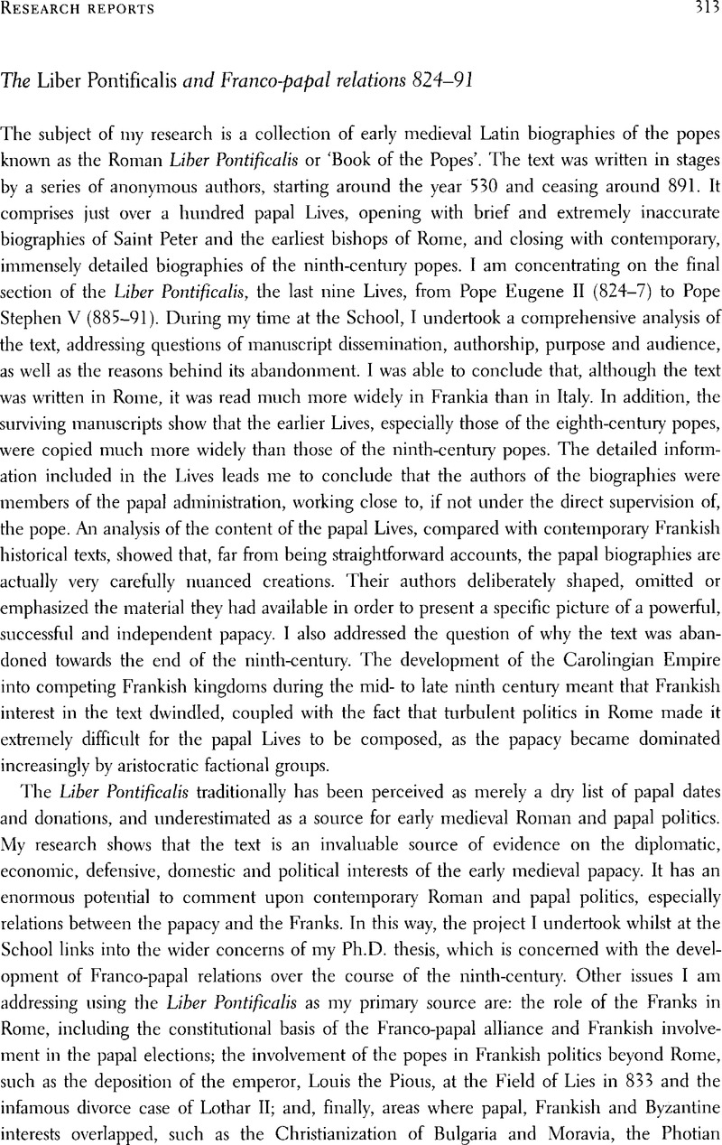 Rome Awards: The Liber Pontificalis and Franco-papal relations 824–91 ...
