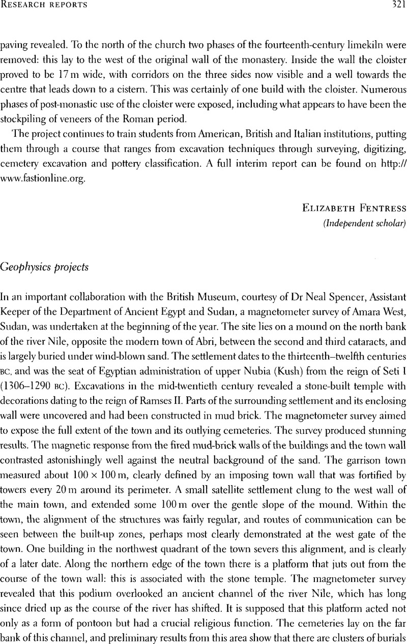 Archaeological Fieldwork Reports: Geophysics projects | Papers of the ...