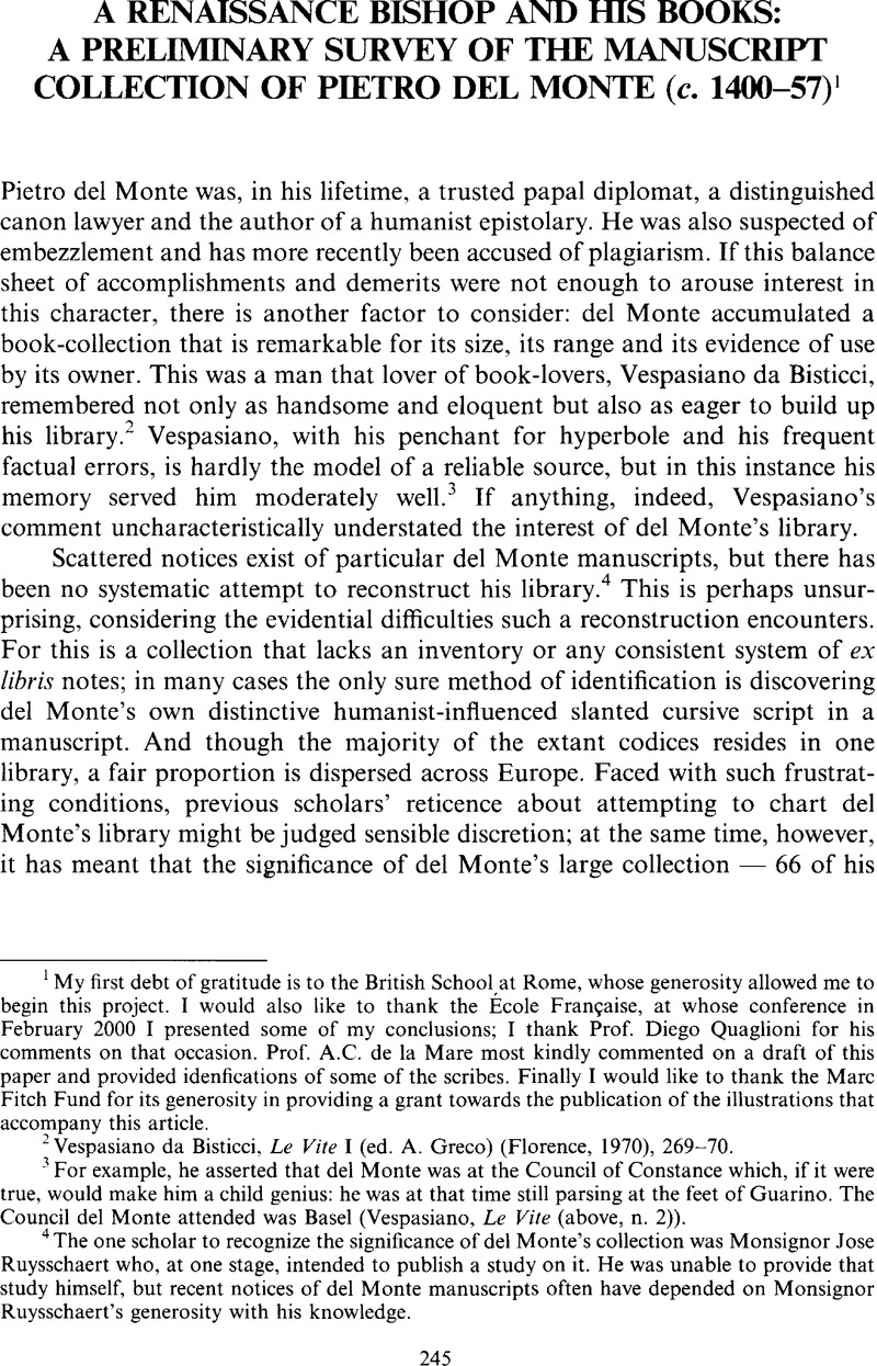 A Renaissance bishop and his books: a preliminary survey of the ...