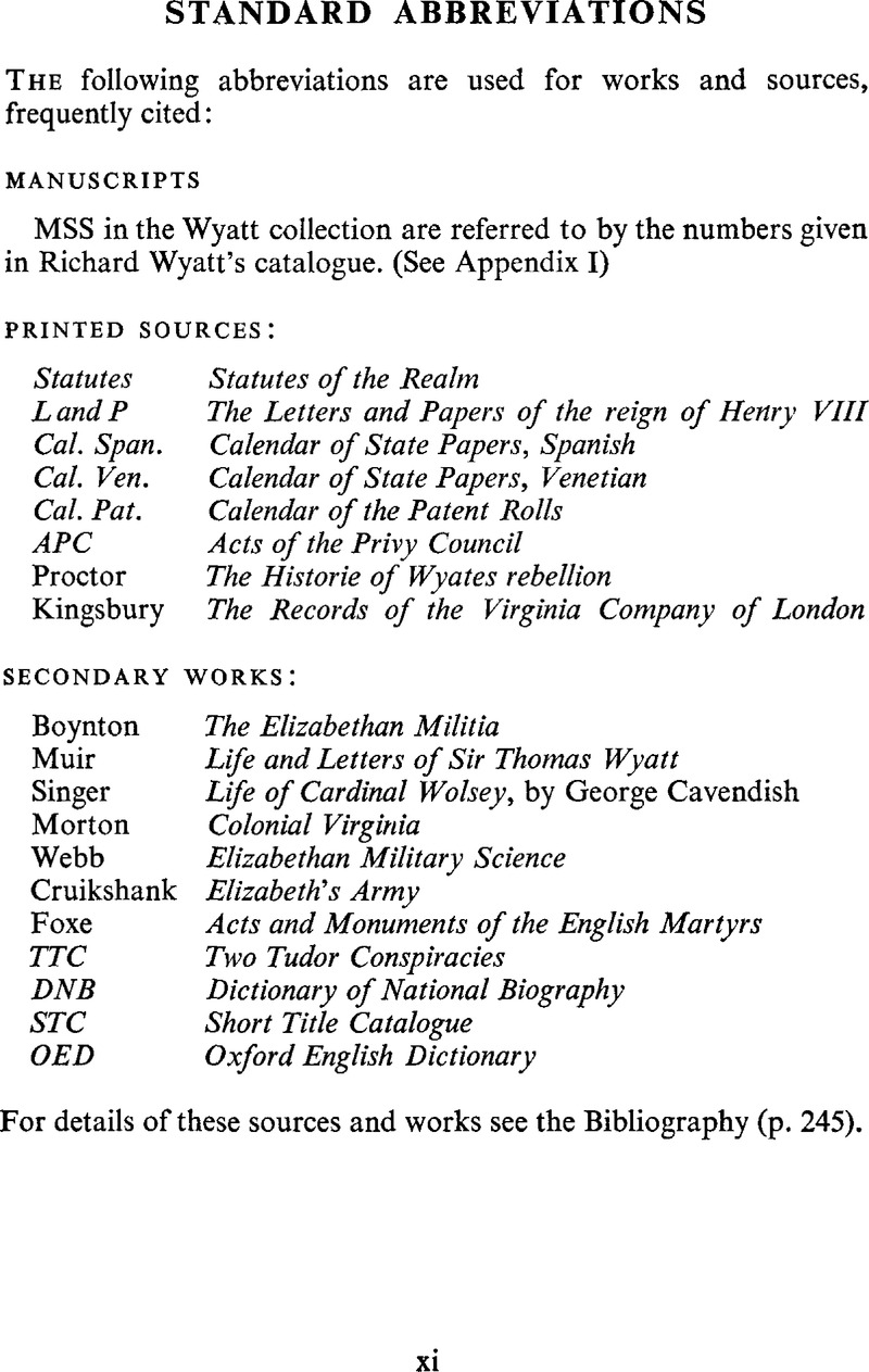 Standard Abbreviations | Camden Fourth Series | Cambridge Core