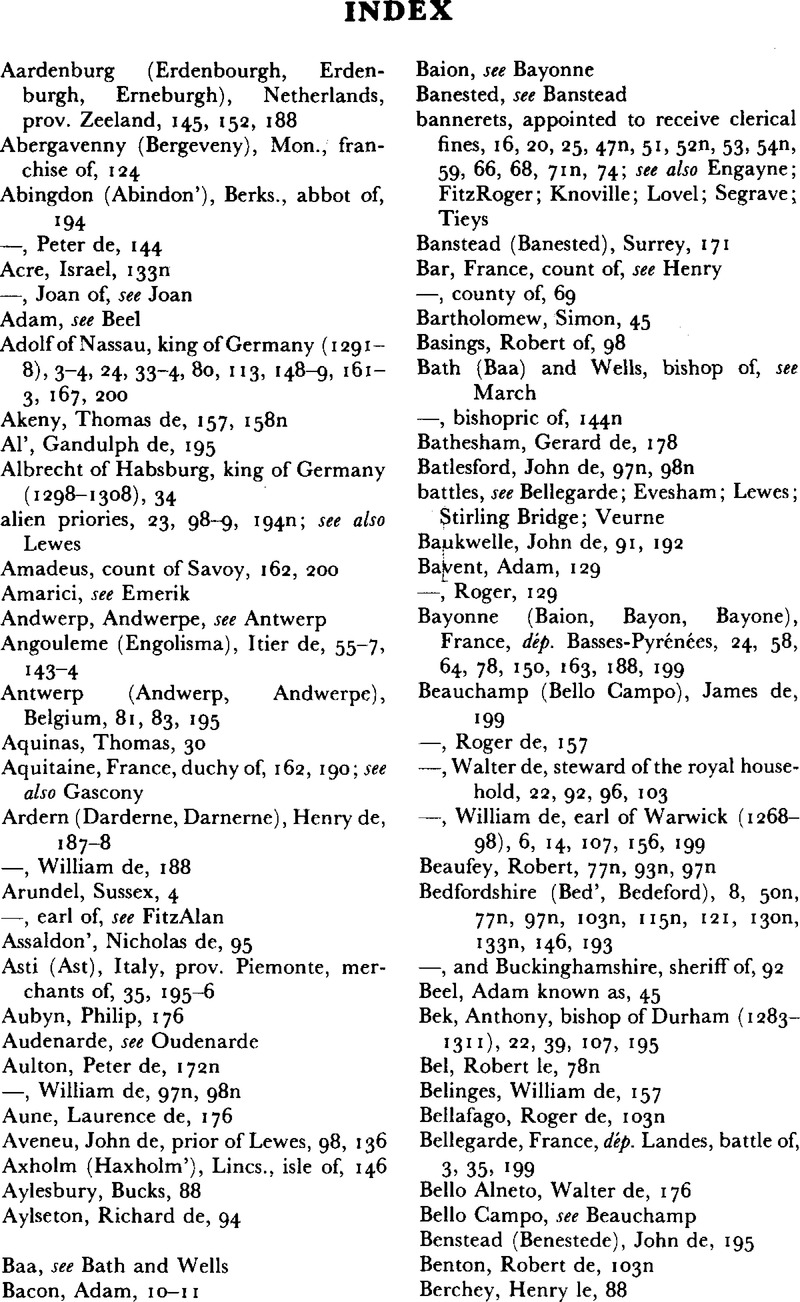 Index | Camden Fourth Series | Cambridge Core