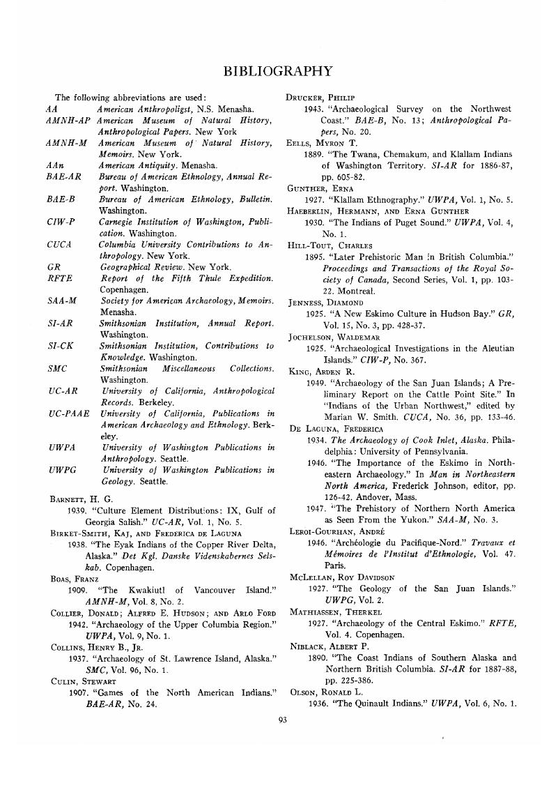 Bibliography | Memoirs of the Society for American Archaeology ...