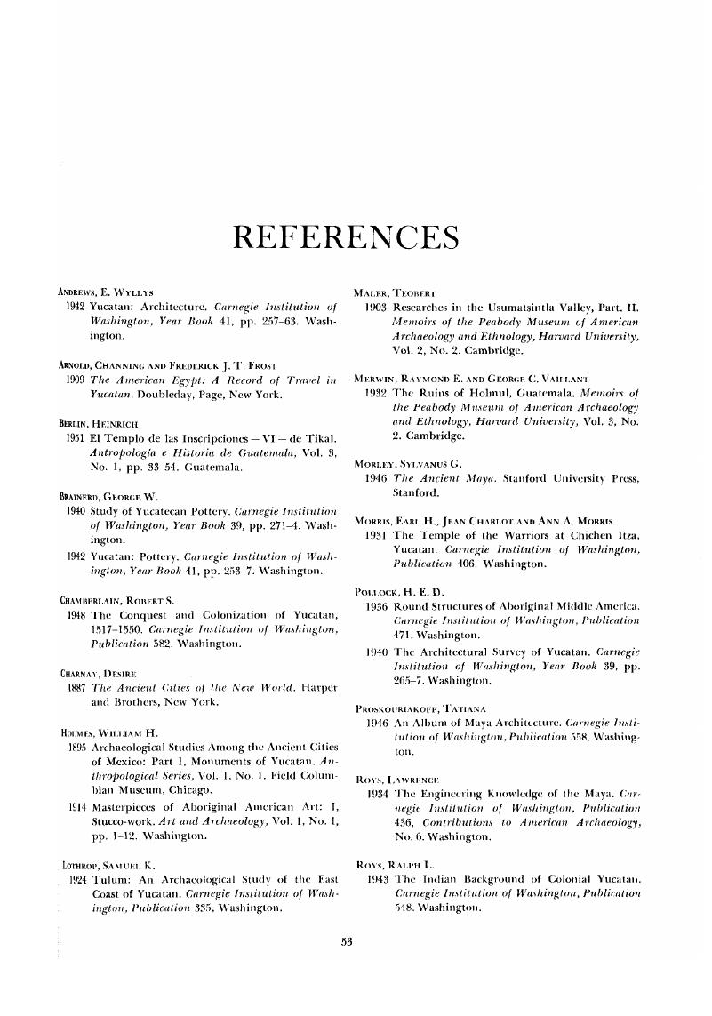 References | Memoirs of the Society for American Archaeology ...