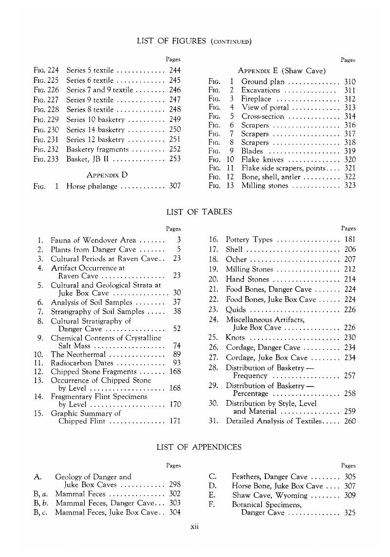 List of Appendices | Memoirs of the Society for American Archaeology ...