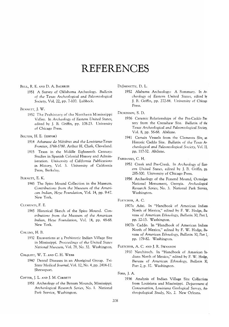 References | Memoirs of the Society for American Archaeology ...