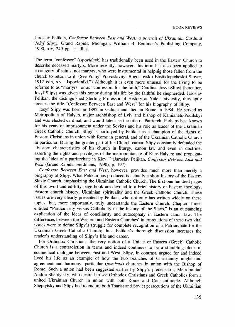 Jaroslav Pelikan, Confessor Between East and West: a portrait of ...