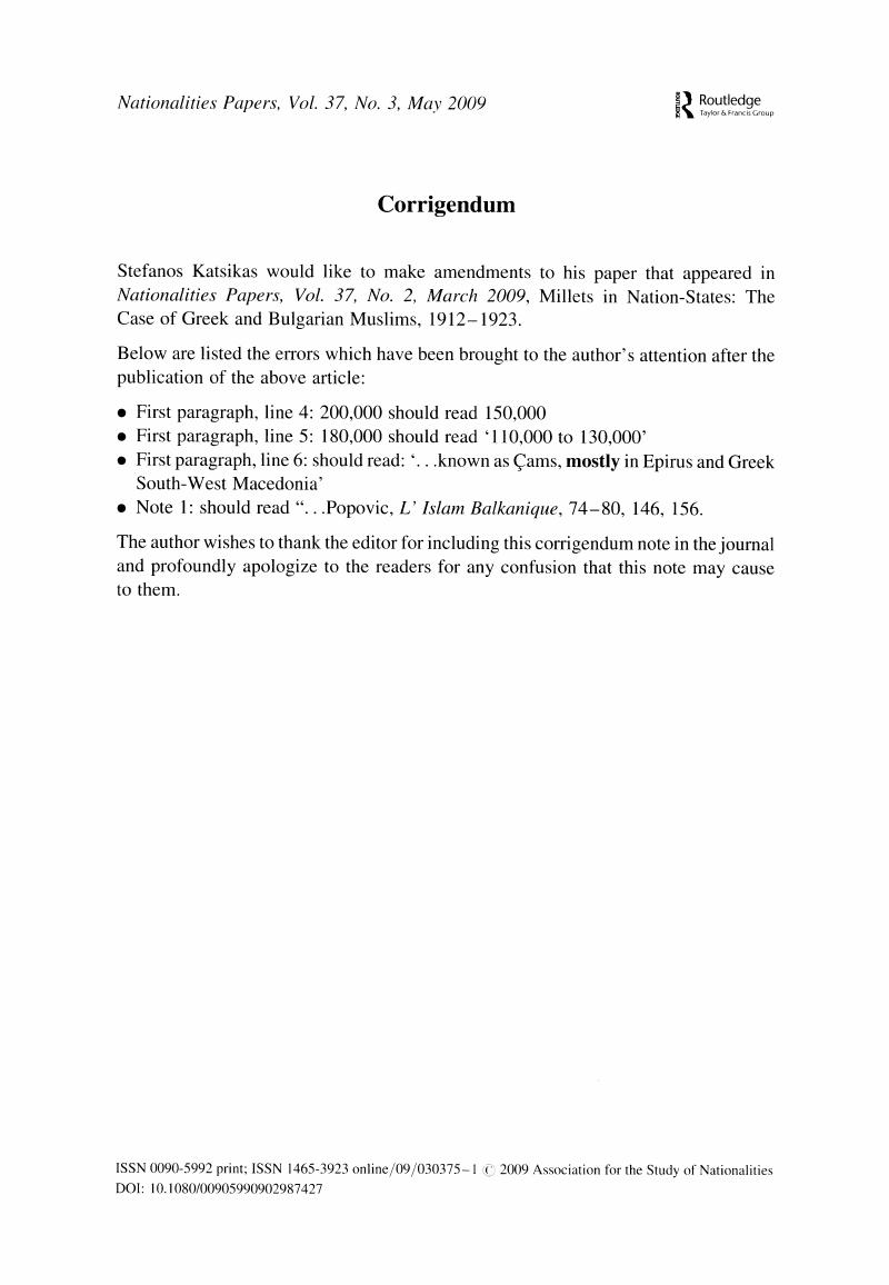 Corrigendum | Nationalities Papers | Cambridge Core