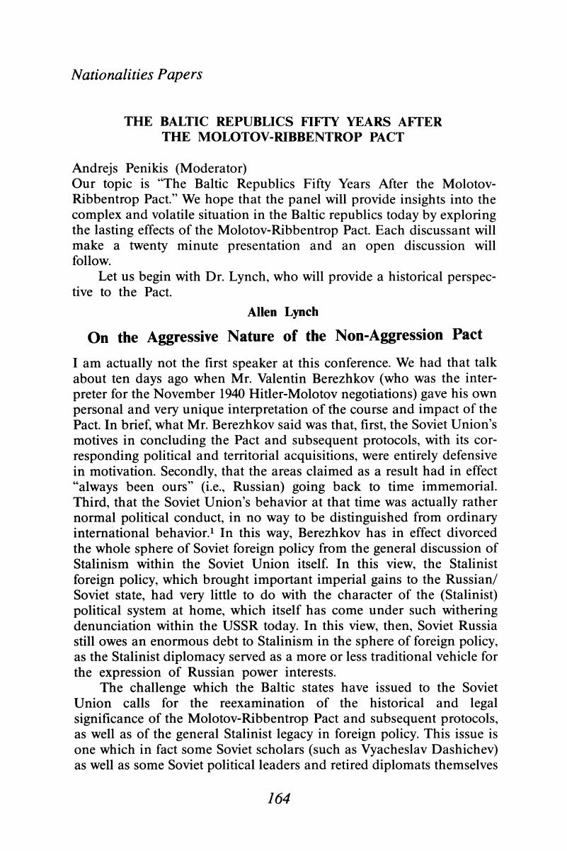 On the Aggressive Nature of the Non-Aggression Pact | Nationalities ...