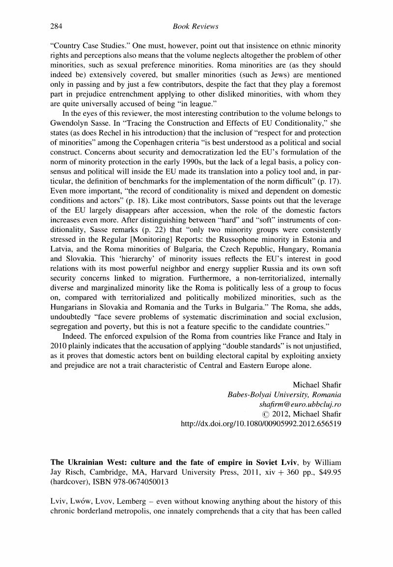 The Ukrainian West: culture and the fate of empire in Soviet Lviv, by ...