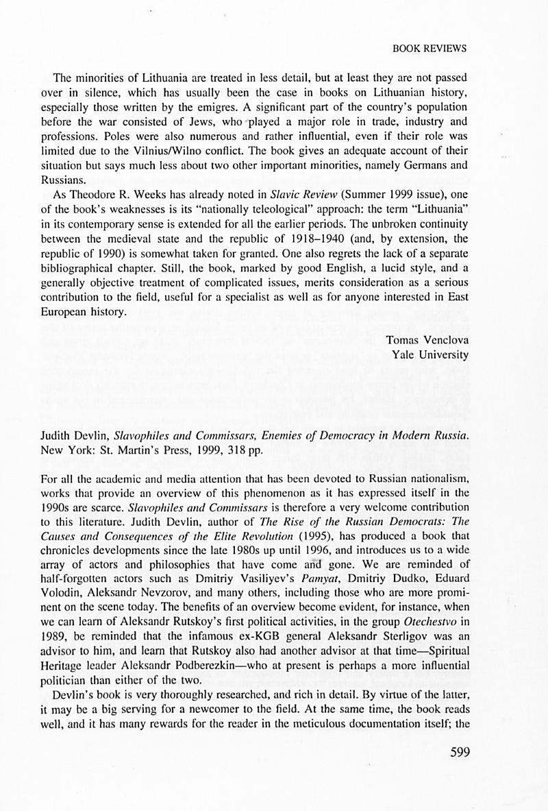 Judith Devlin, Slavophiles and Commissars, Enemies of Democracy in ...