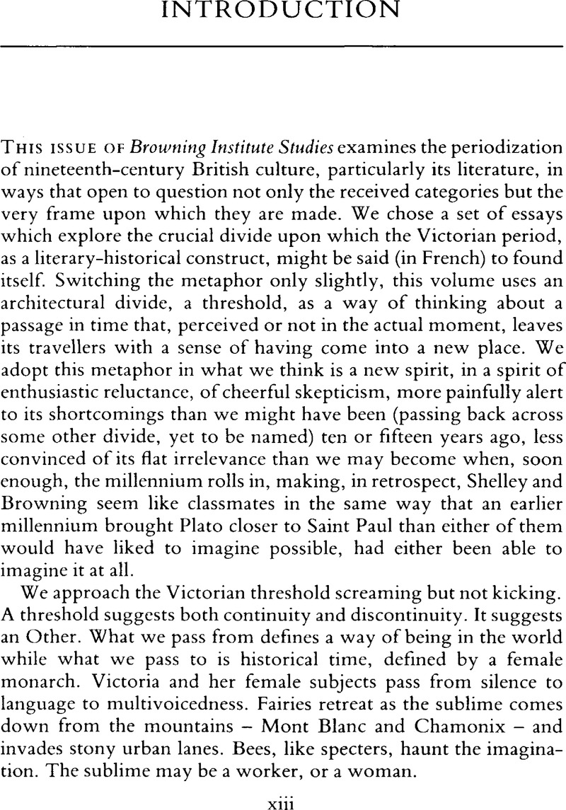 Introduction | Victorian Literature and Culture | Cambridge Core