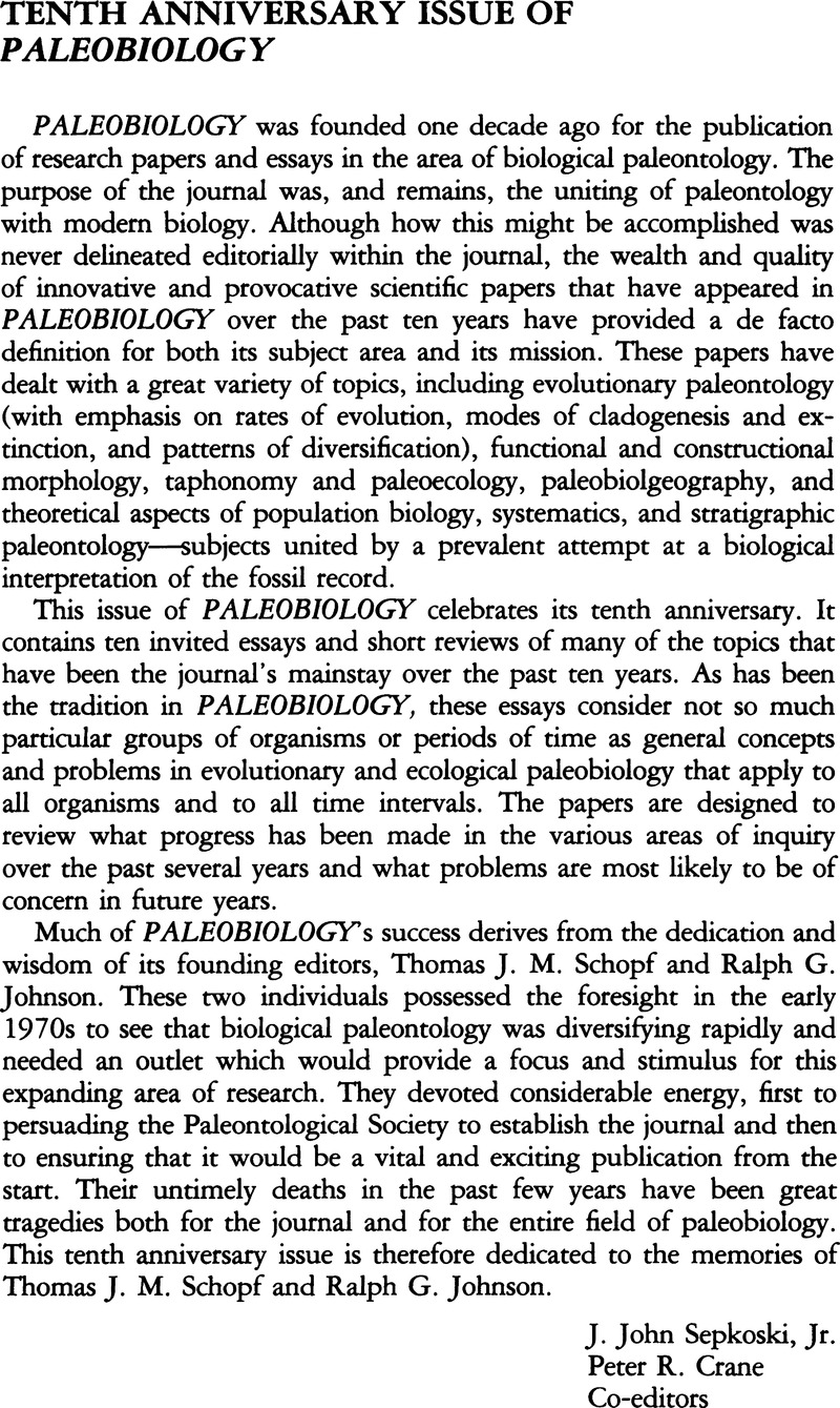 Introduction | Paleobiology | Cambridge Core