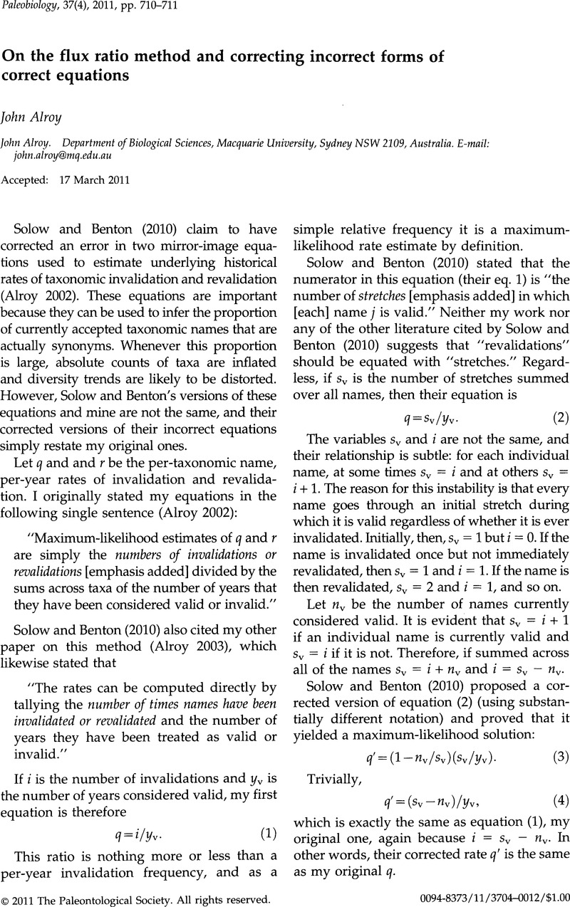 On the flux ratio method and correcting incorrect forms of correct ...