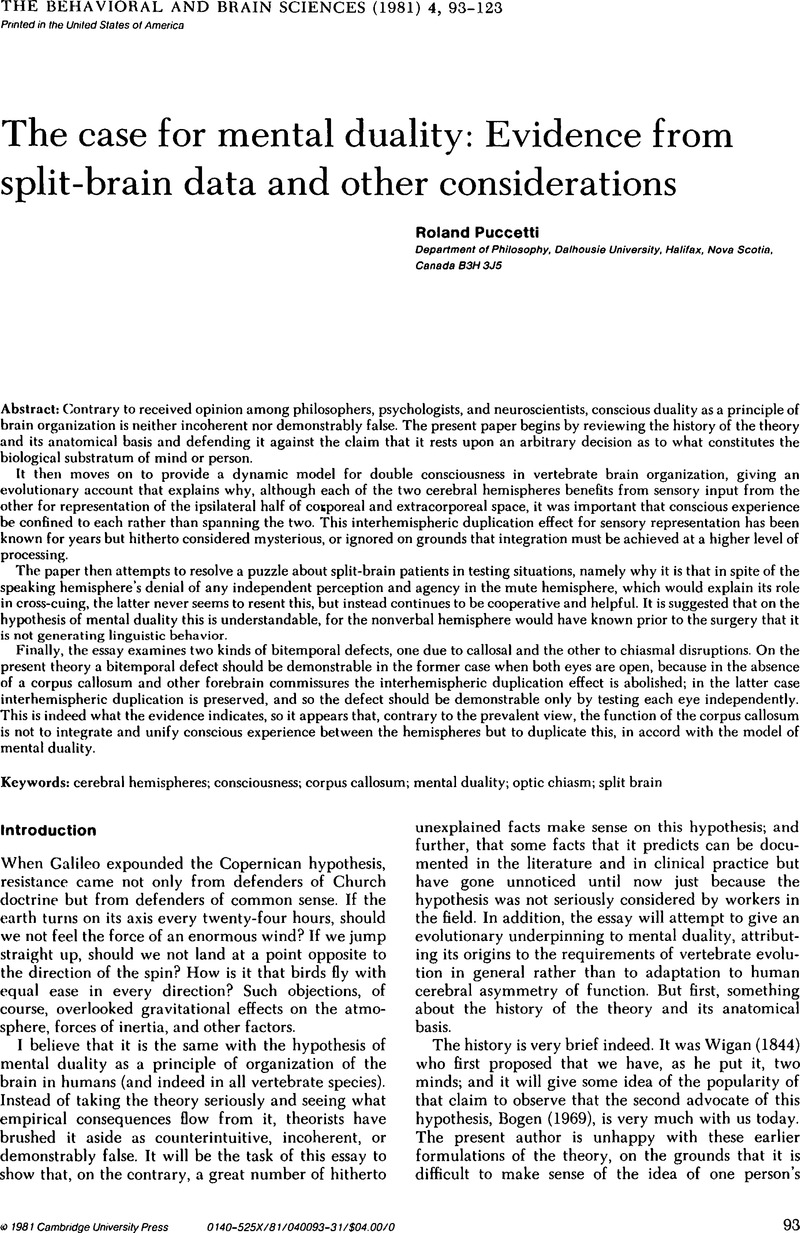 Extinction and hemi-inattention: Their relation to commissurotomy ...